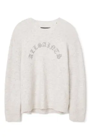 ALLSAINTS Curv Alpaca & Wool Blend Sweater - Ecru White