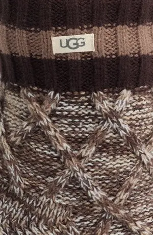 UGG Deedee Fleece Lined Quarter Socks - Dark Caramel