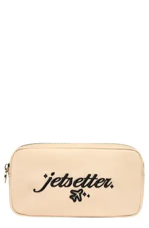 Stoney Clover Lane Small Jetsetter Nylon Pouch - Sand