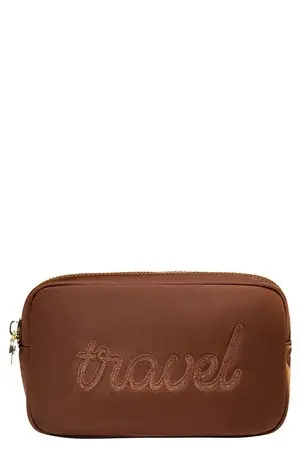 Stoney Clover Lane Small Travel Embroidered Nylon Pouch