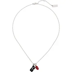 Marc Jacobs Lips Pendant Necklace - Silver/multi