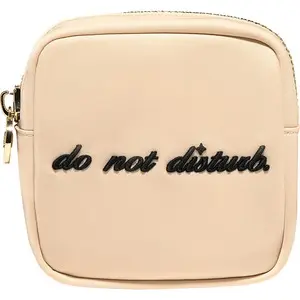 Stoney Clover Lane Mini Do Not Disturb Embroidered Pouch Sand