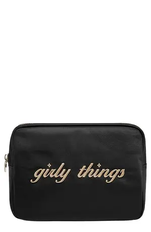 Stoney Clover Lane Large "girly Things" Pouch - Noir