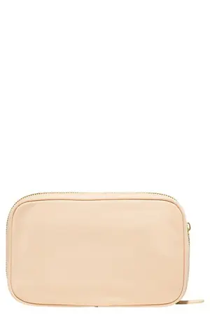 Stoney Clover Lane Double Zip Nylon Pouch Sand