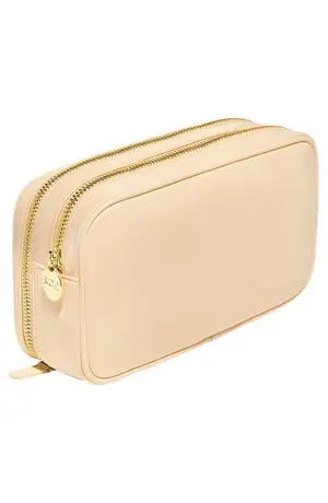 Stoney Clover Lane Double Zip Nylon Pouch - Sand