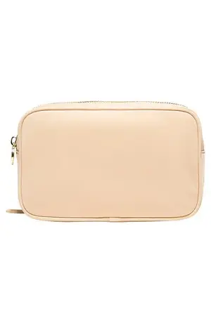Stoney Clover Lane Double Zip Nylon Pouch - Sand