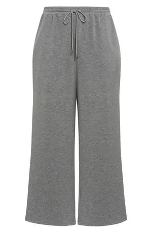 City Chic Maia Wide Leg Pants - Grey