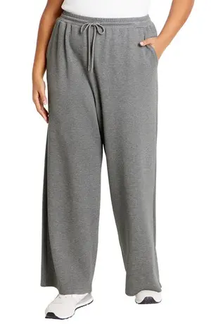 City Chic Maia Wide Leg Pants - Grey