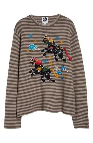 YANYAN Lunar New Year Horse Embroidered Sweater