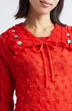 YANYAN Lunar New Year Wool Sweater With Removable Collar