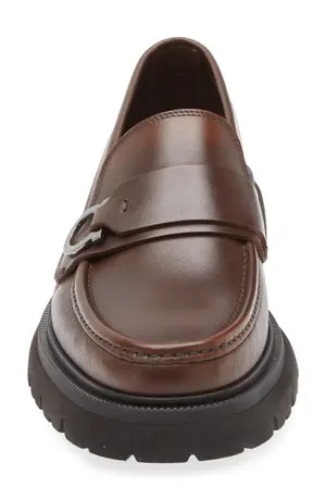 FERRAGAMO Andover Gancini Lug Sole Loafer