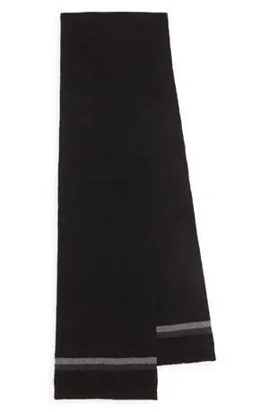 Robert Barakett Tipped Wool And Cashmere Scarf - Black