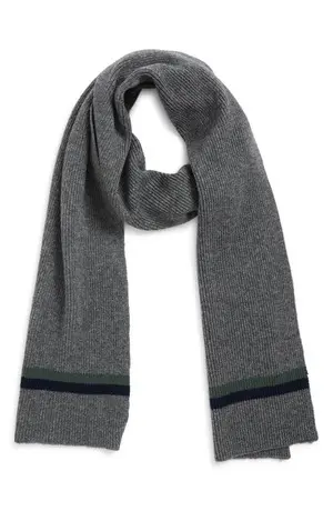 Robert Barakett Tipped Wool And Cashmere Scarf - Grey