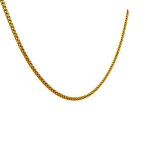 ANCONA JEWELRY 14k Solid Gold Franco Chain Necklace 2.7mm