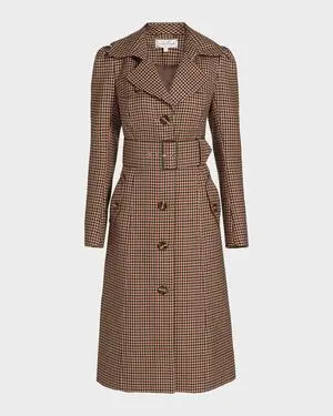 Cara Cara Charlie Houndstooth Trench Coat - Dante Plai