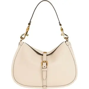 Etro Medium Tumbled Leather Pony Bag - Ivory