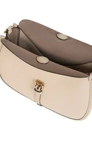 Etro Medium Tumbled Leather Pony Bag - Ivory
