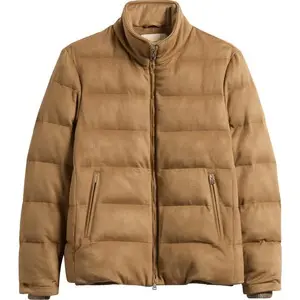 AURELIEN Water Resistant Quilted Wool Puffer Jacket - Caramel