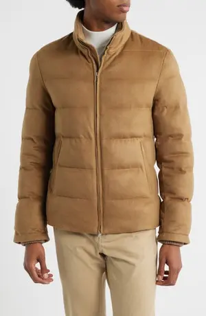 AURELIEN Water Resistant Quilted Wool Puffer Jacket