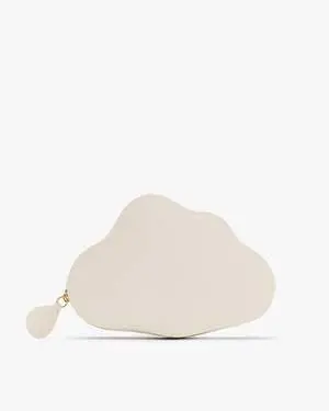 Cuyana Italian Leather Cloud Pouch - Ecru