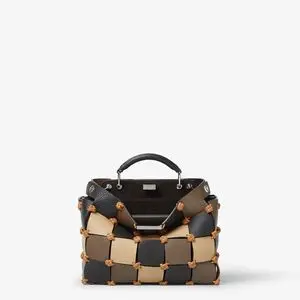 Fendi Peekaboo Iseeu Small Color Patchwork Cuoio Romano Leather Bag
