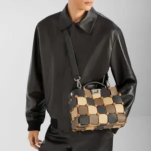 Fendi Peekaboo Iseeu Small Color Patchwork Cuoio Romano Leather Bag