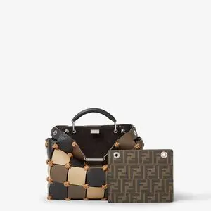 Fendi Peekaboo Iseeu Small Color Patchwork Cuoio Romano Leather Bag