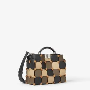 Fendi Peekaboo Iseeu Small Color Patchwork Cuoio Romano Leather Bag
