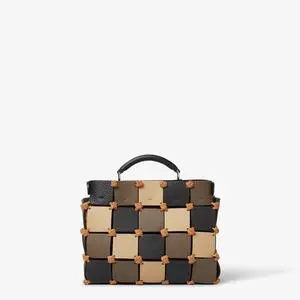 Fendi Peekaboo Iseeu Small Color Patchwork Cuoio Romano Leather Bag