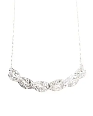 COG Braid Pendant Necklace - Silver