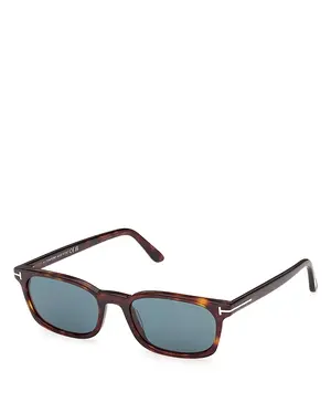 TOM FORD Miles Square Sunglasses - Havana/blue