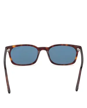 TOM FORD Miles Square Sunglasses - Havana/blue