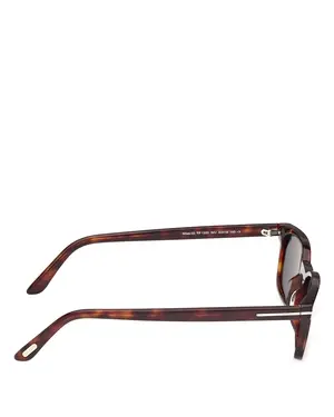 TOM FORD Miles Square Sunglasses - Havana/blue