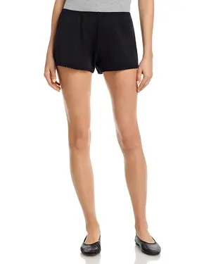 LESET Pointelle Boxer Shorts - Black
