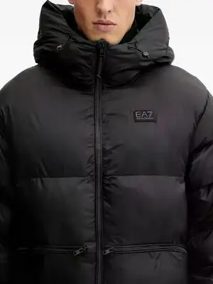 EA7 Logo Patch Padded Coat