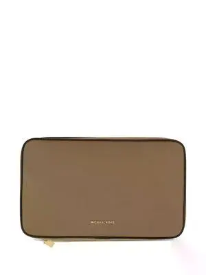 Michael Kors Logo-plaque Leather Wallet - Neutrals