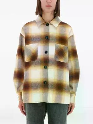 AMISH Plaid Overshirt With Pockets
