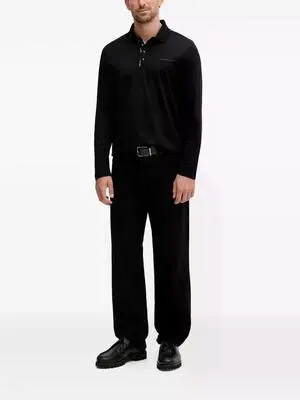 Karl Lagerfeld Buttoned Long-sleeve Polo Shirt