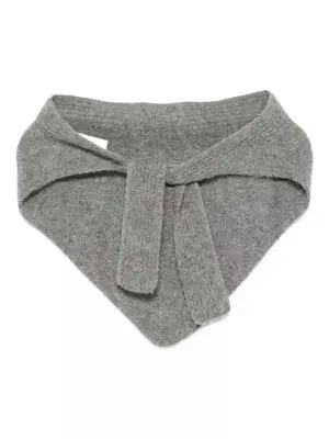Jacquemus Triangle-shape Ribbed Scarf - Grey