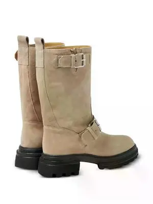 Hogan Buckled Biker Boots