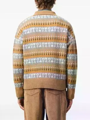 Ami Fair Isle-knit Polo Sweater
