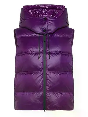 Peuterey Quilted Hooded Gilet - Purple