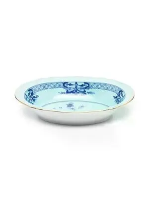 GINORI 1735 Floral-print Oval Bowl - Blue