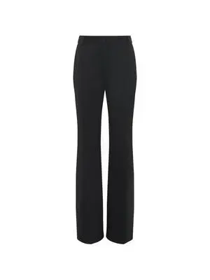 MARINE SERRE Virgin Wool Straight Trousers - Black