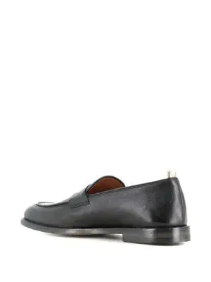 Officine Creative Penny Tab Leather Loafers - Black
