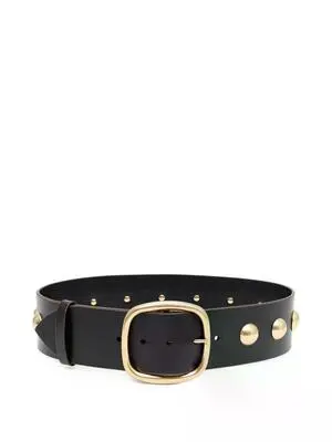 Chloé Studded Buckle Leather Belt - Black