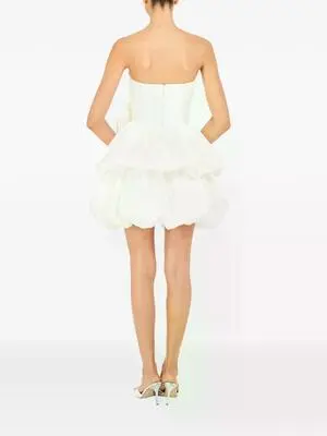 Jenny Packham Bow Tiered Mini Dress - White
