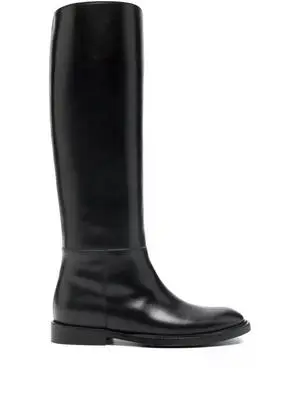 ANNA F. Knee-length Leather Boots