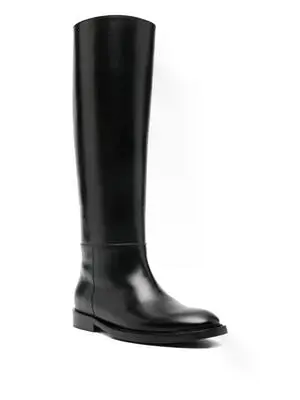 ANNA F. Knee-length Leather Boots