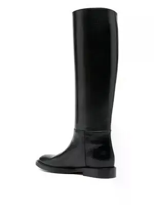 ANNA F. Knee-length Leather Boots